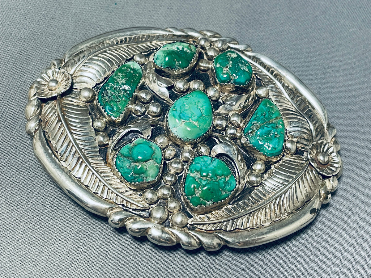 Mark Chee Early Hlmk Vintage Native American Navajo Turquoise Sterling ...