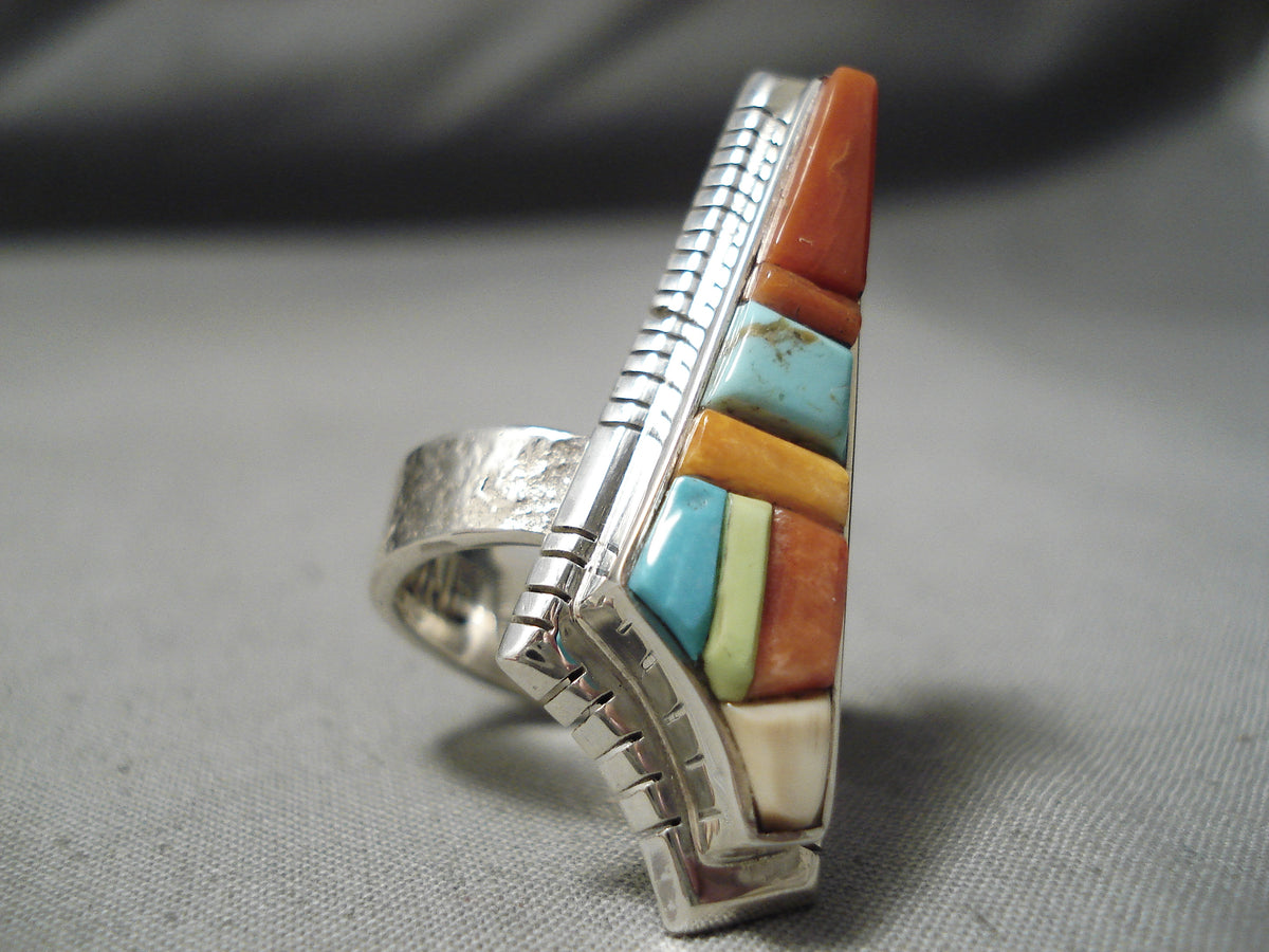 Native American Intricate!! Navajo Dave Tune Turquoise Sterling Silver ...