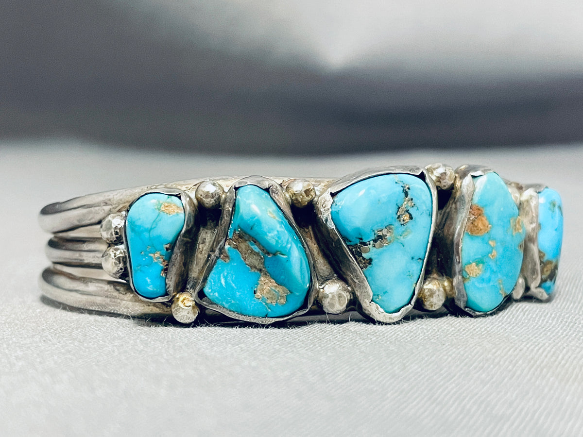 Artist Alert Mark Chee Vintage Native American Navajo Turquoise Sterli ...