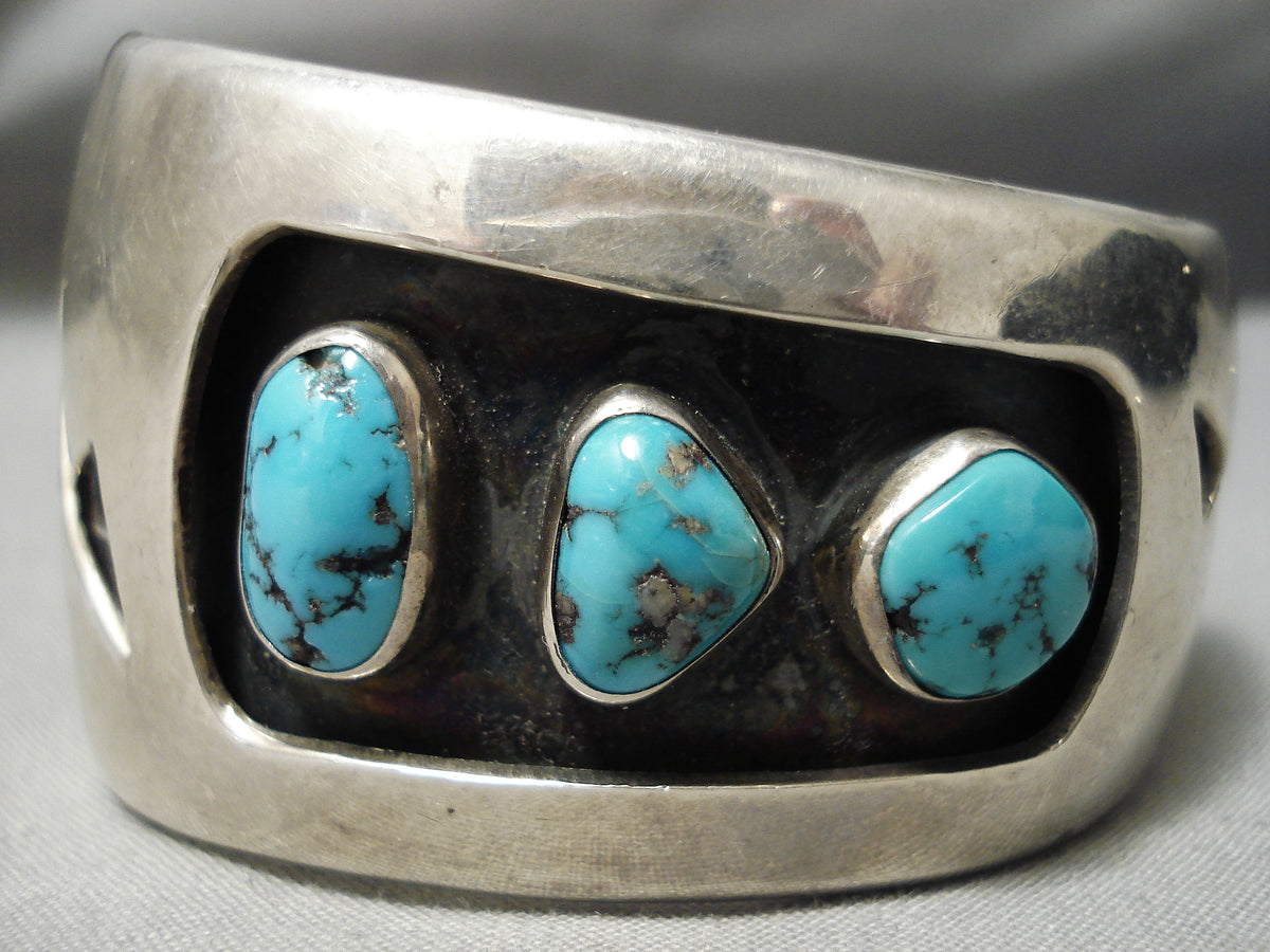 Important Vintage Native American Navajo Carl Allen Begay Turquoise St ...