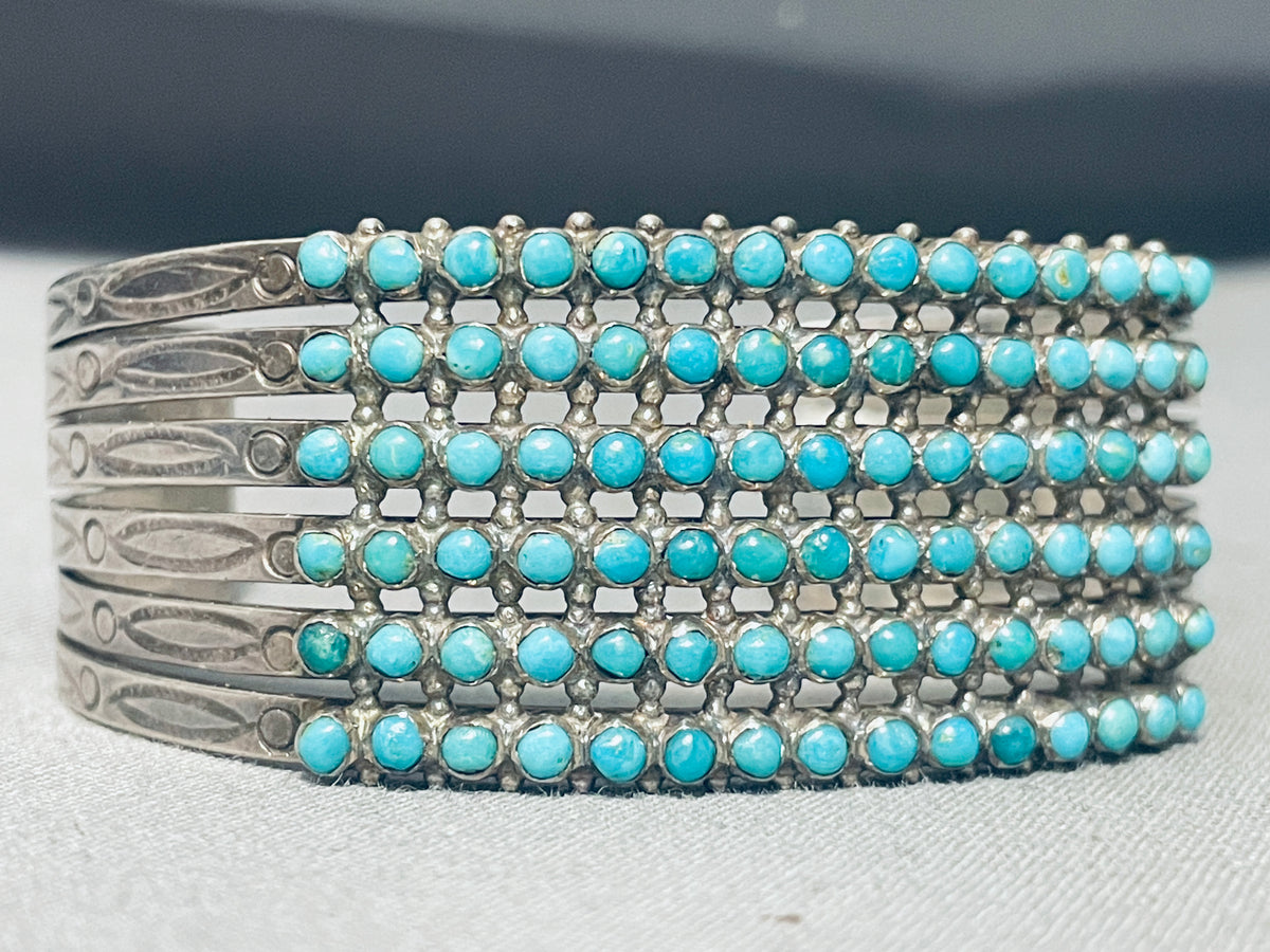 One Of The Best Ever Vintage Native American Zuni Turquoise Snake Eyes ...