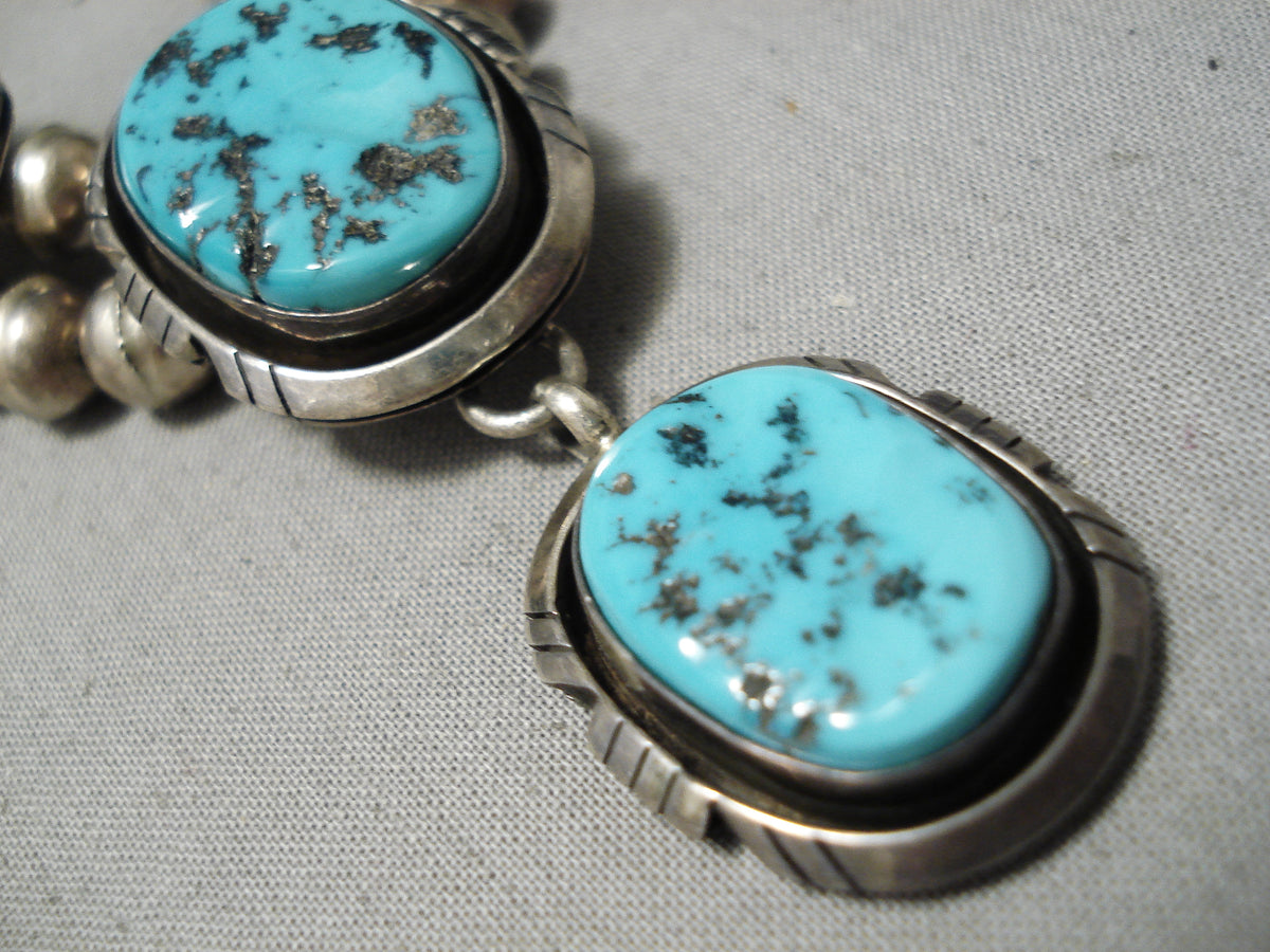 Wonderful Vintage Native American Navajo Baca Sterling Silver Blue Tur ...