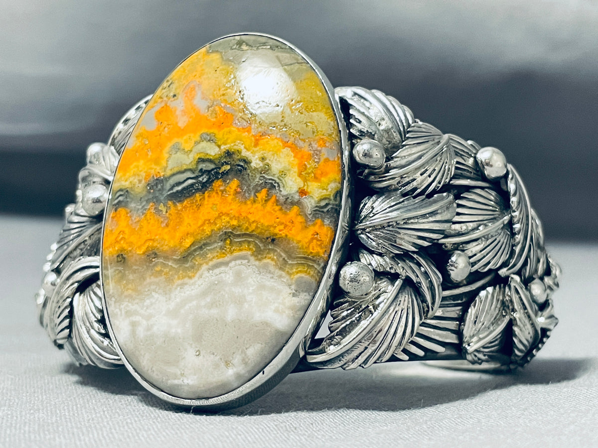 Jake Francosa San Felipe Honeybee Jasper Sterling Silver Bracelet ...