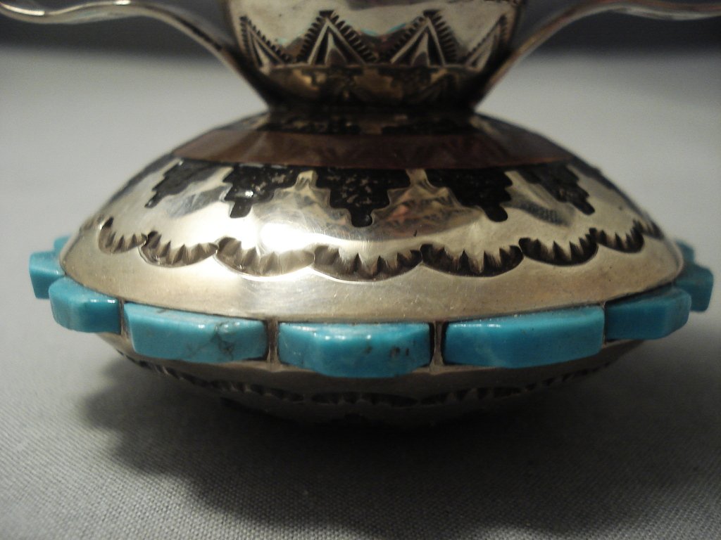 213 Gram Heavy Solid Sterling Native American Jewelry Silver Navajo Vi ...