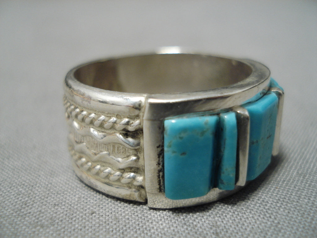 Quality Vintage Native American Navajo Victor Thompson Turquoise Sterl ...