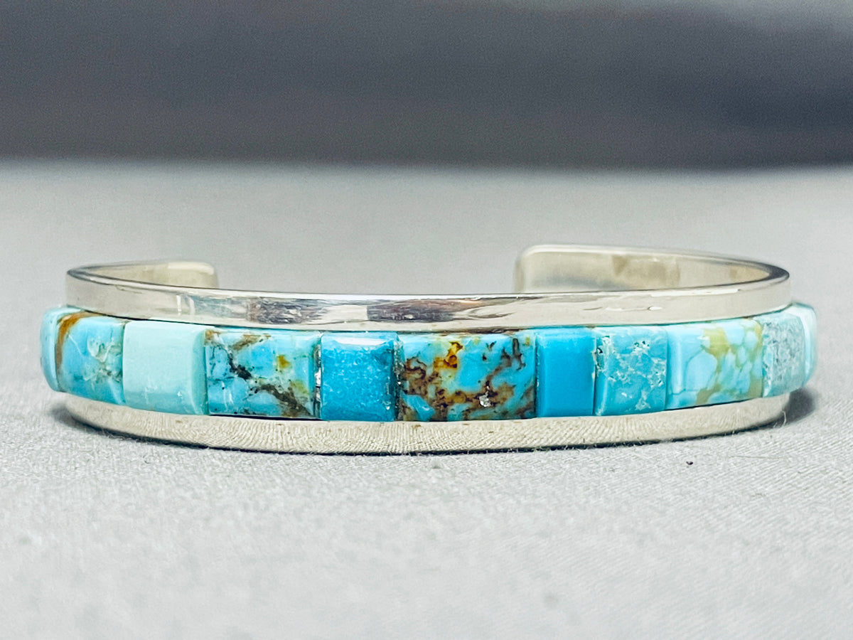 Tom Jackson Inlay Master Native American Navajo Turquoise Sterling Sil ...
