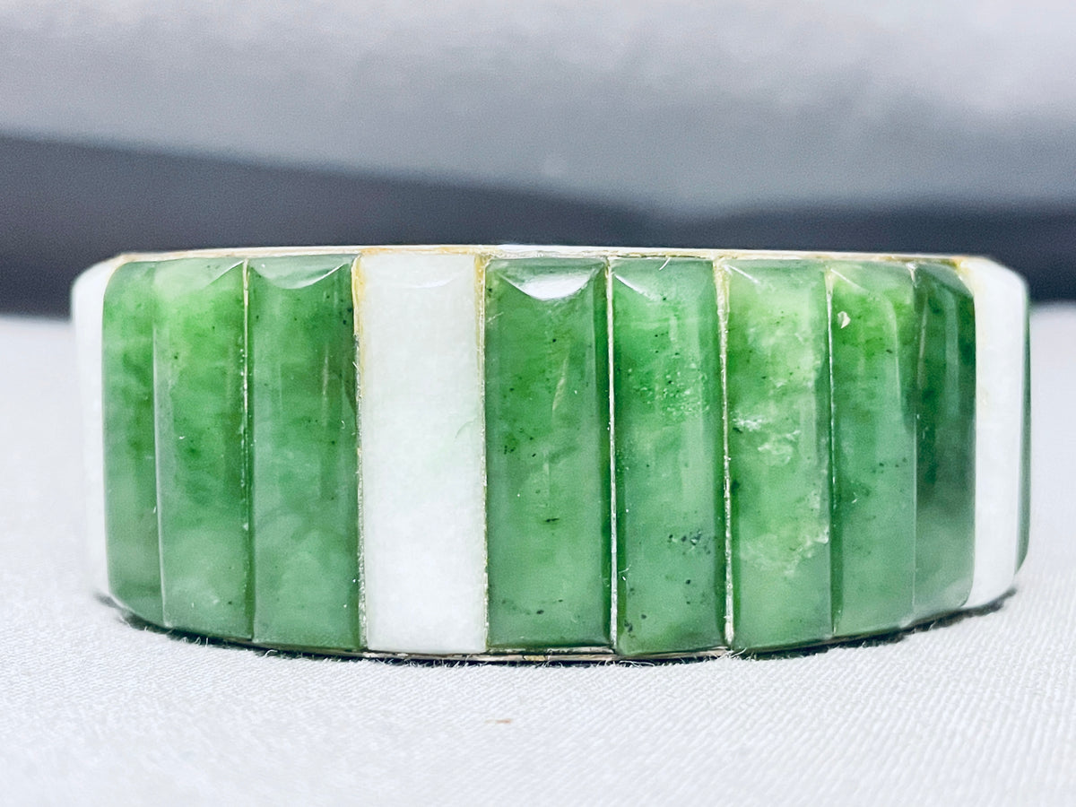 The Best Malachite Inlay Vintage Native American Navajo Sterling Silve ...
