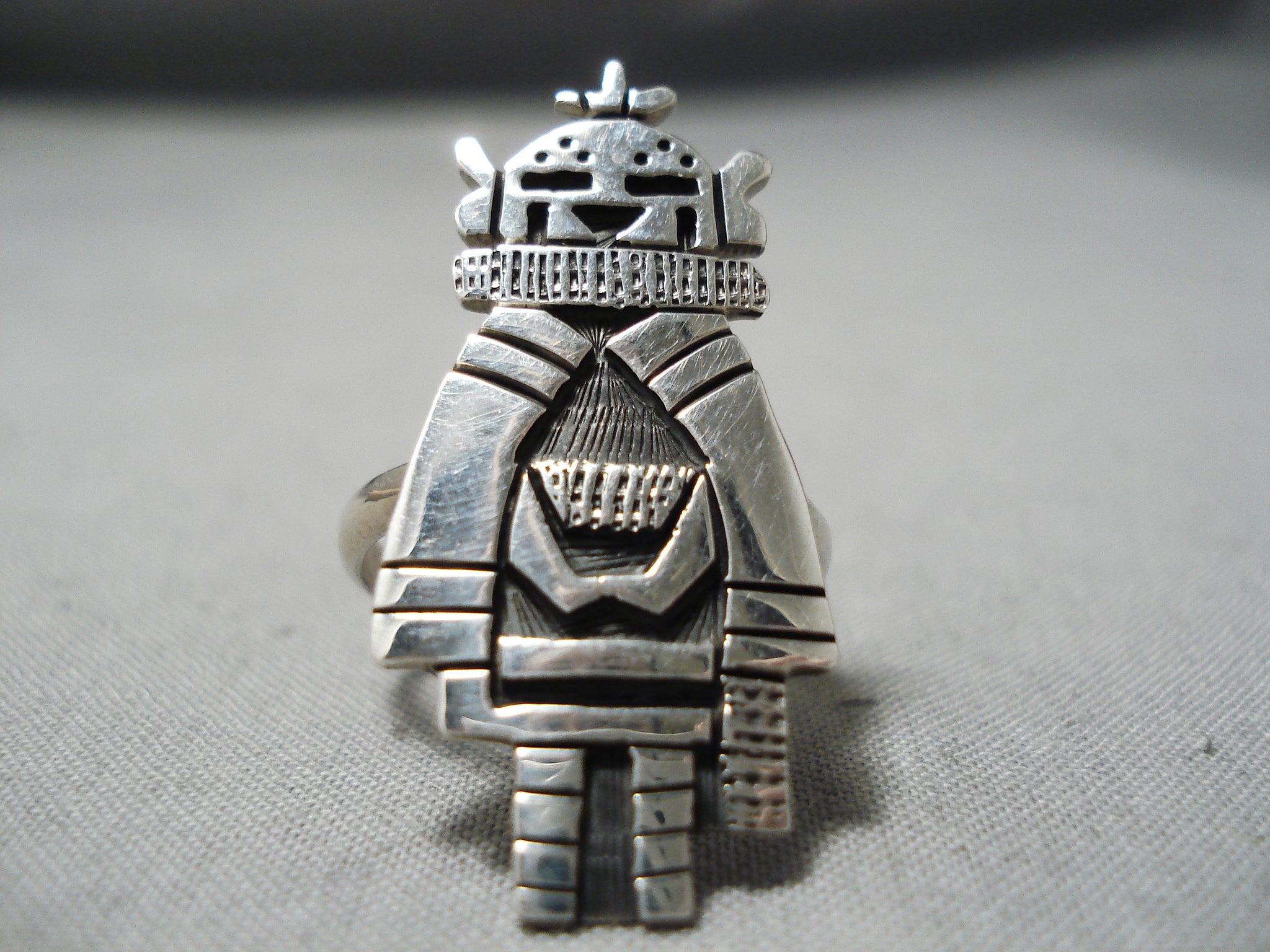 Important Vintage Hopi Sterling Silver Native American Kachina Ring ...