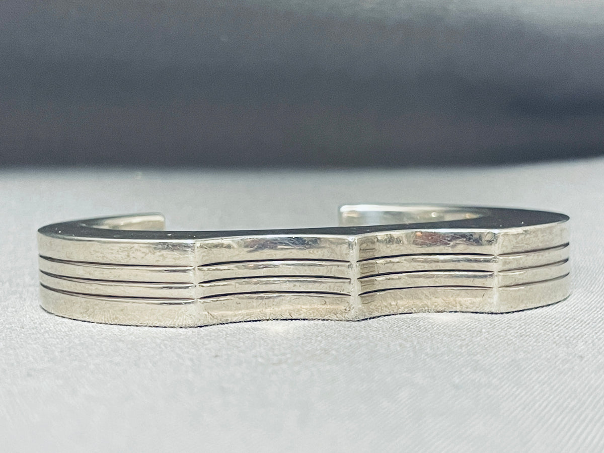 Yellowhorse Native American Navajo Signed Sterling Silver Heavy Solid ...