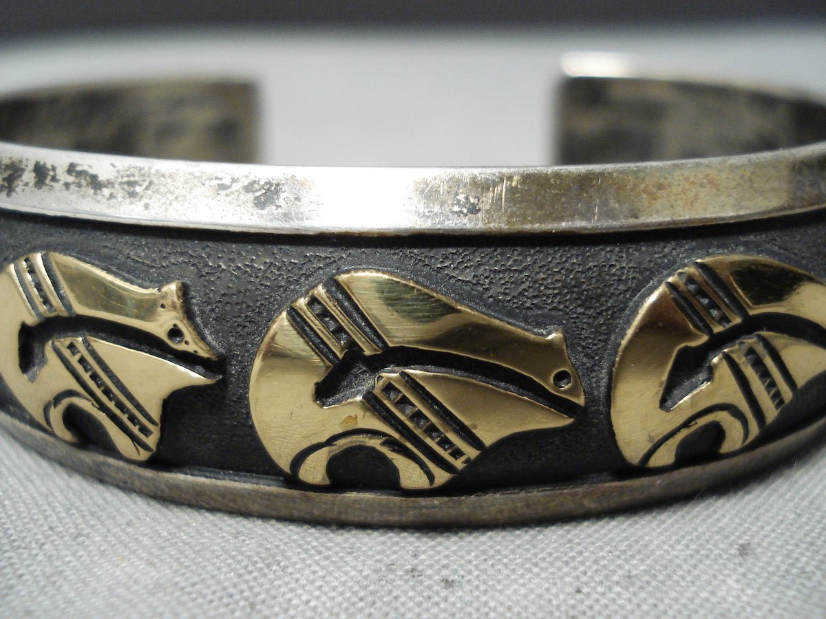 Native American One Of The Most Unique Gold Bear Thomas Singer Sterlin ...