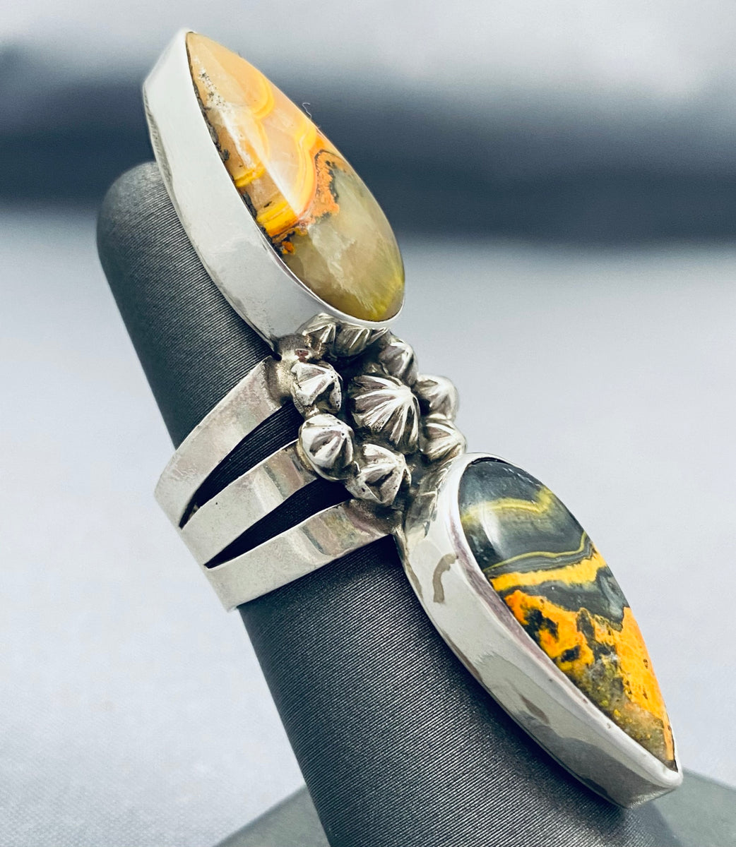 Jake Francosa San Felipe Bumble Bee Jasper Sterling Silver Ring ...