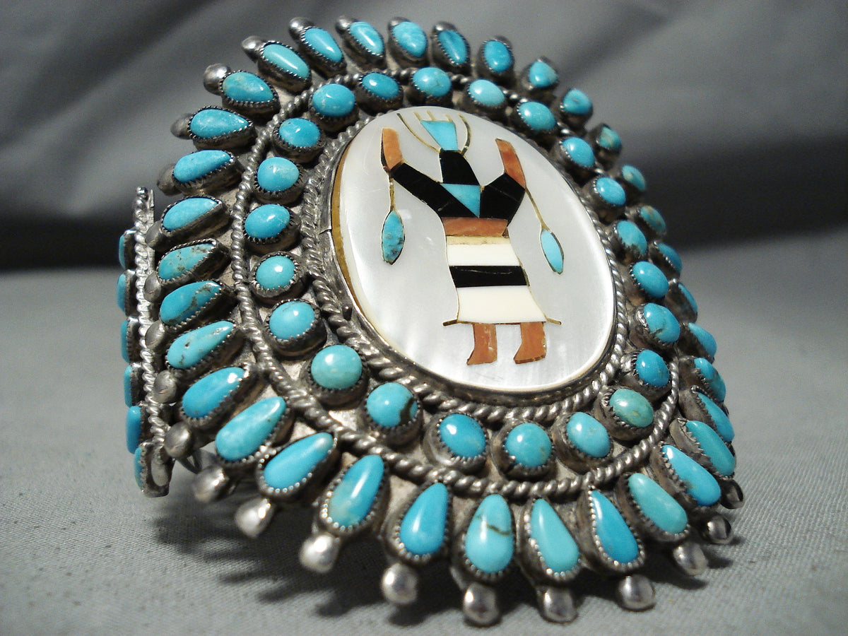 Important Vintage Native American Navajo Victor Moses Begay Turquoise ...