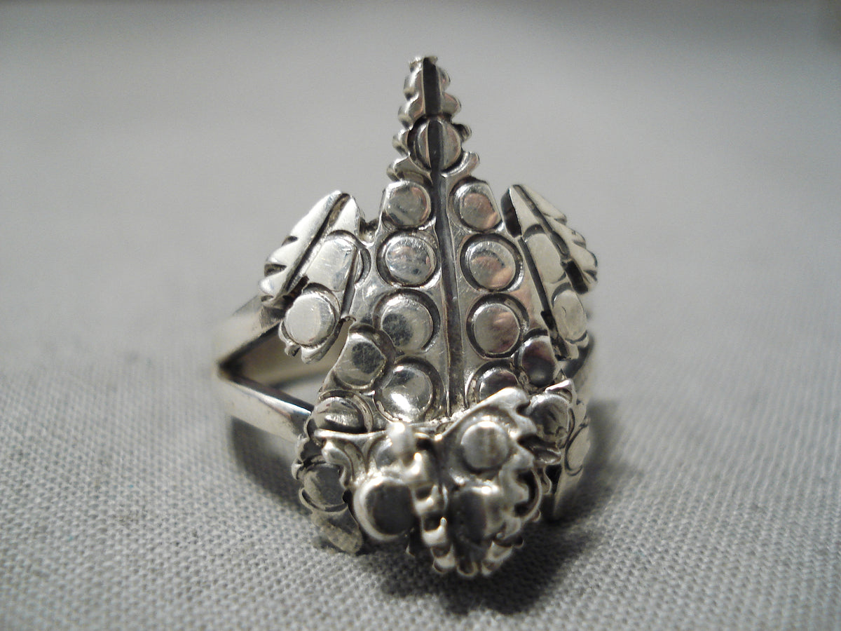 Detailed Toad Navajo Sterling Silver Toad Ring Native American – Nativo ...