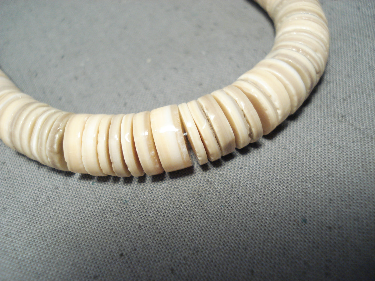 Native American Incredible Santo Domingo Melon Shell Sterling Silver N ...