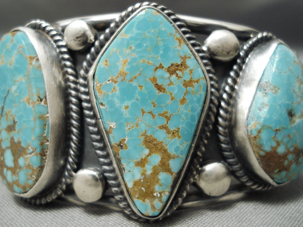 Best Vintage Verdy Jake #8 Turquoise Native American Navajo Sterling S ...