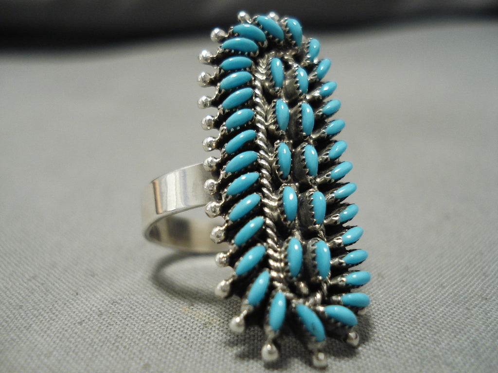 Marvelous Vintage Zuni Native American Turquoise Snake Eyes Sterling S ...