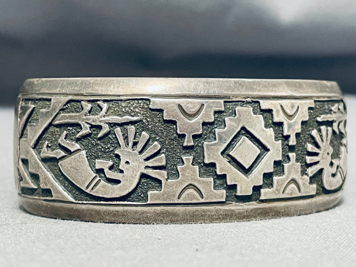 Authentic Thomas Singer Vintage Native American Navajo Sterling Silver ...