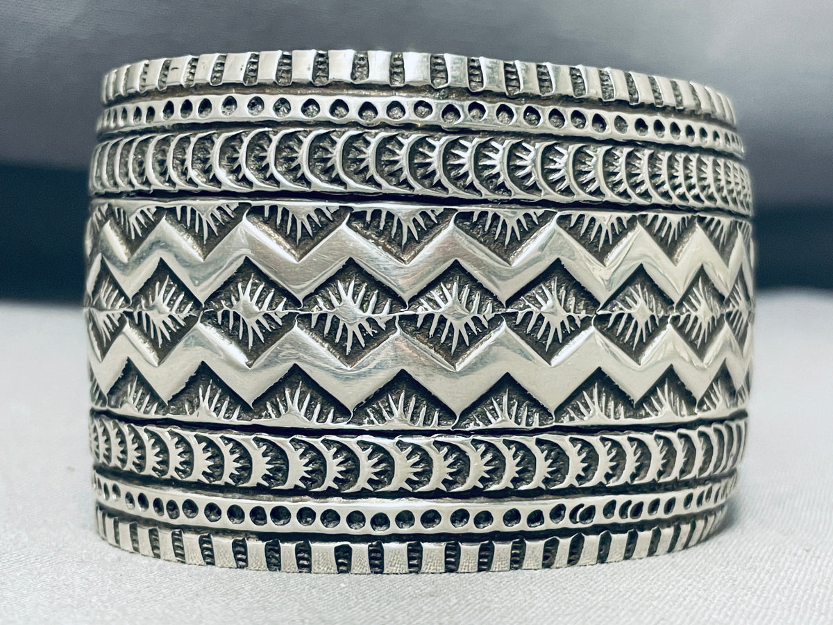 90 Gram Mongo Native American Navajo Sterling Silver Stu Billie Bracel ...