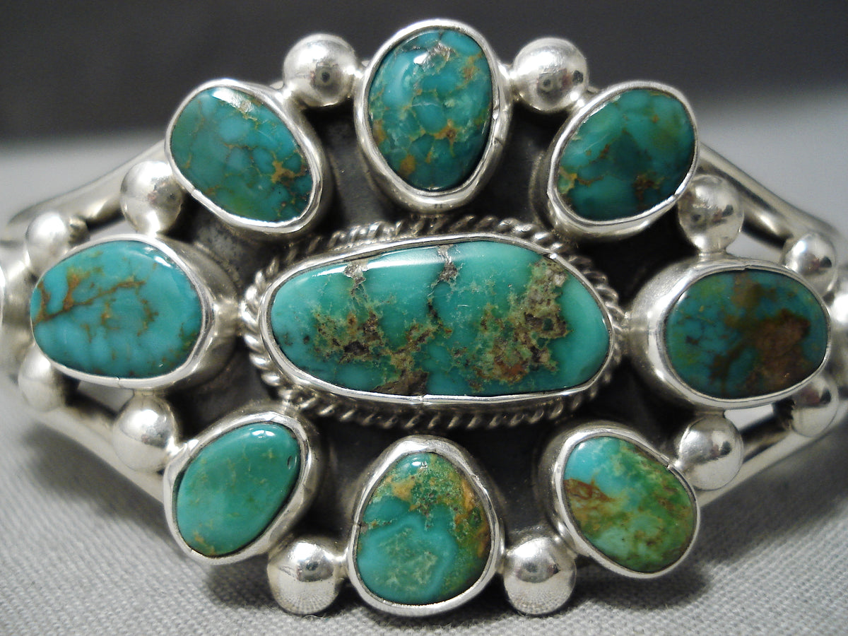 Important Vintage Native American Navajo Verdy Jake Turquoise Sterling ...