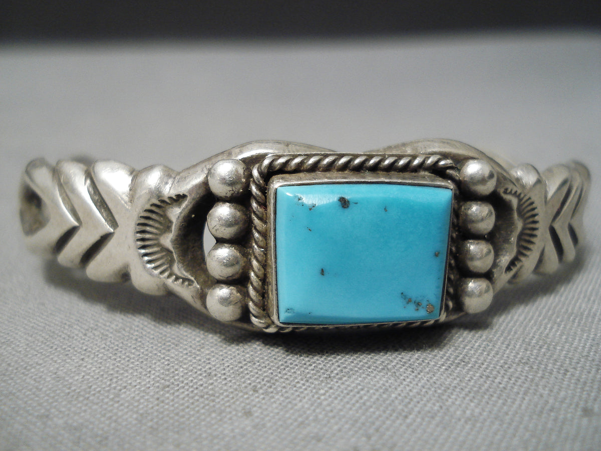 Incredible Baca Family Vintage Native American Navajo Turquoise Sterli ...