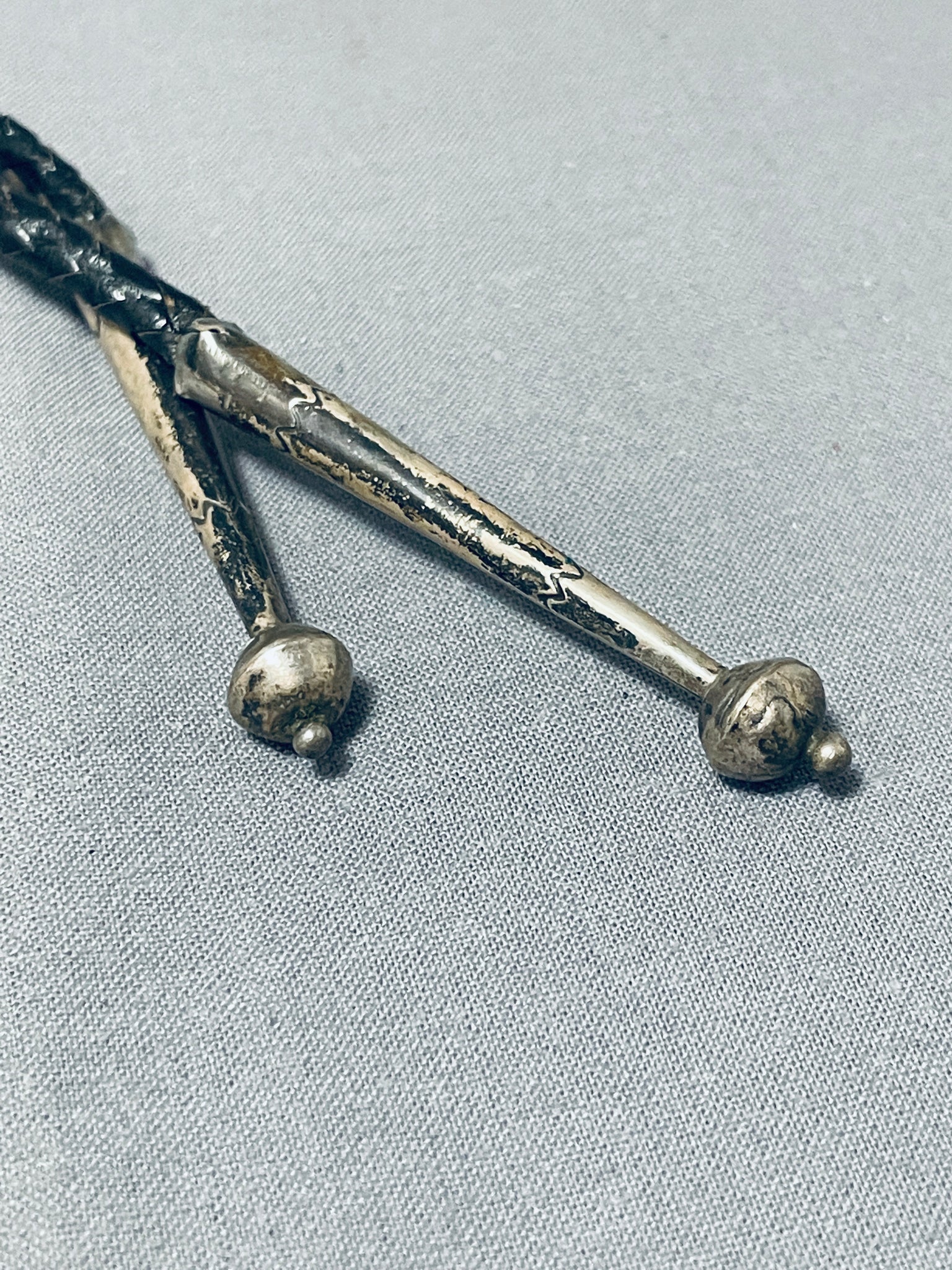 Remarkable Vintage Native American Zuni Sterling Silver Roadrunner Bol ...