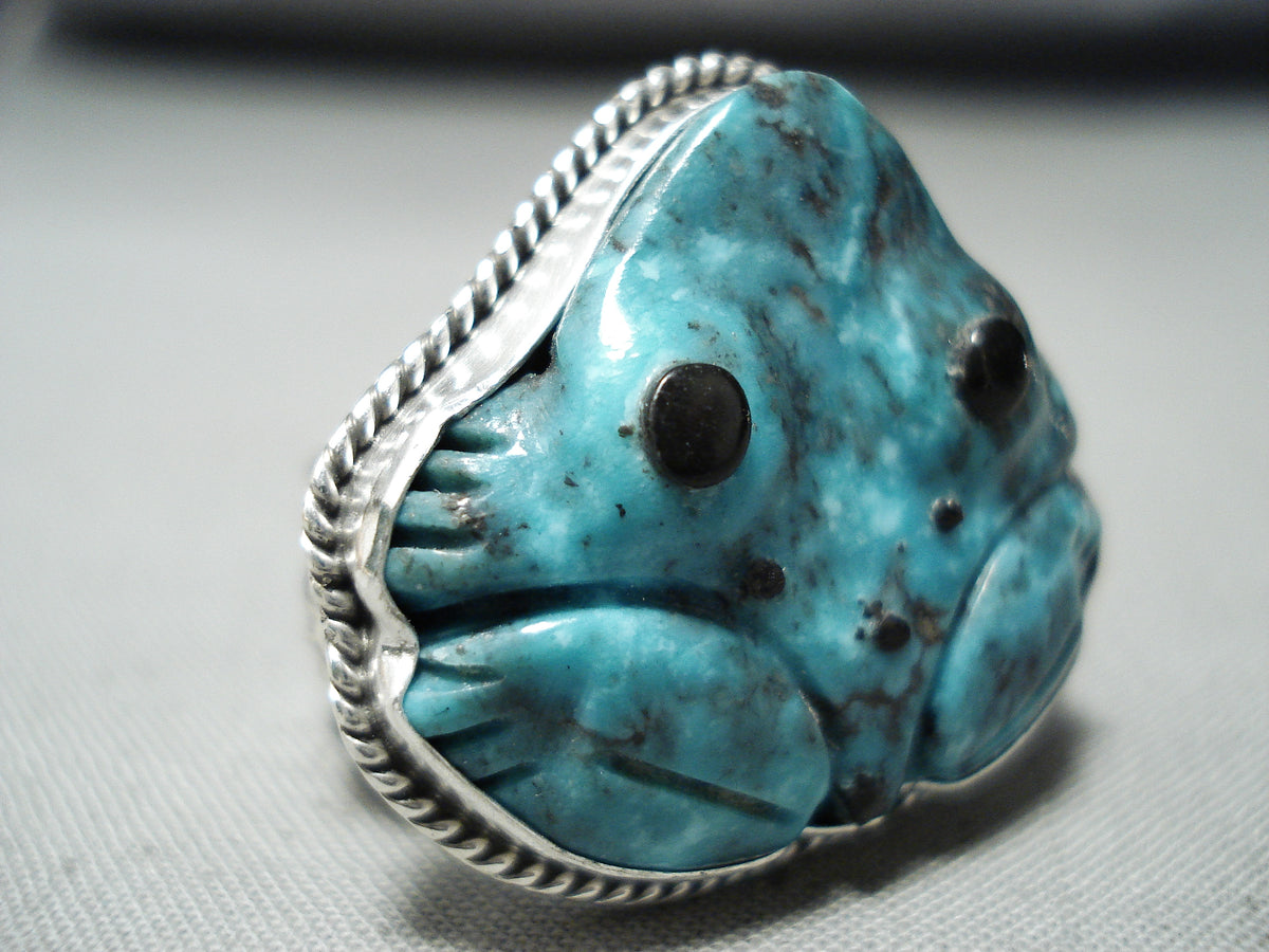 Frog Turquoise Native American Navajo Ben Begaye (d.) Sterling Silver ...
