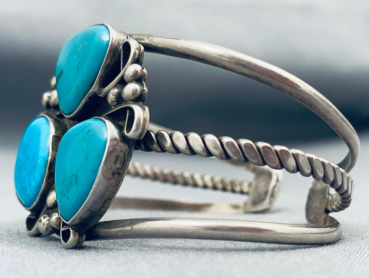 Bertha Smith Vintage Native American Navajo Turquoise Sterling Silver ...