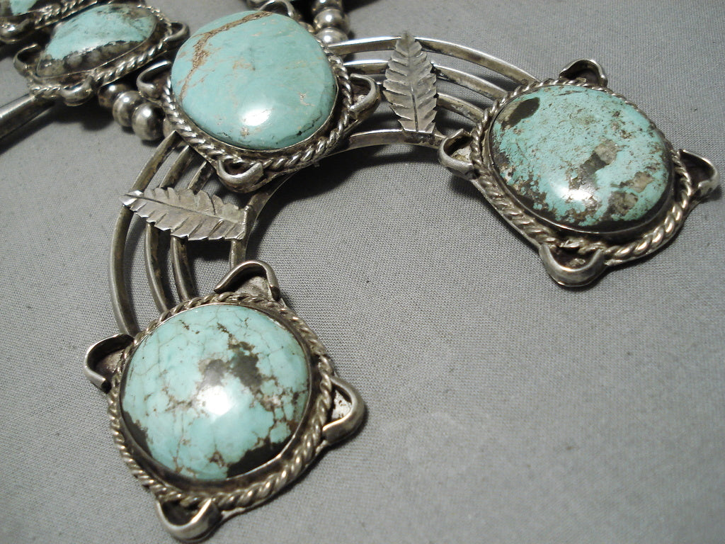 425 Gram Vintage Native American Navajo Manta Turquoise Sterling Silve ...