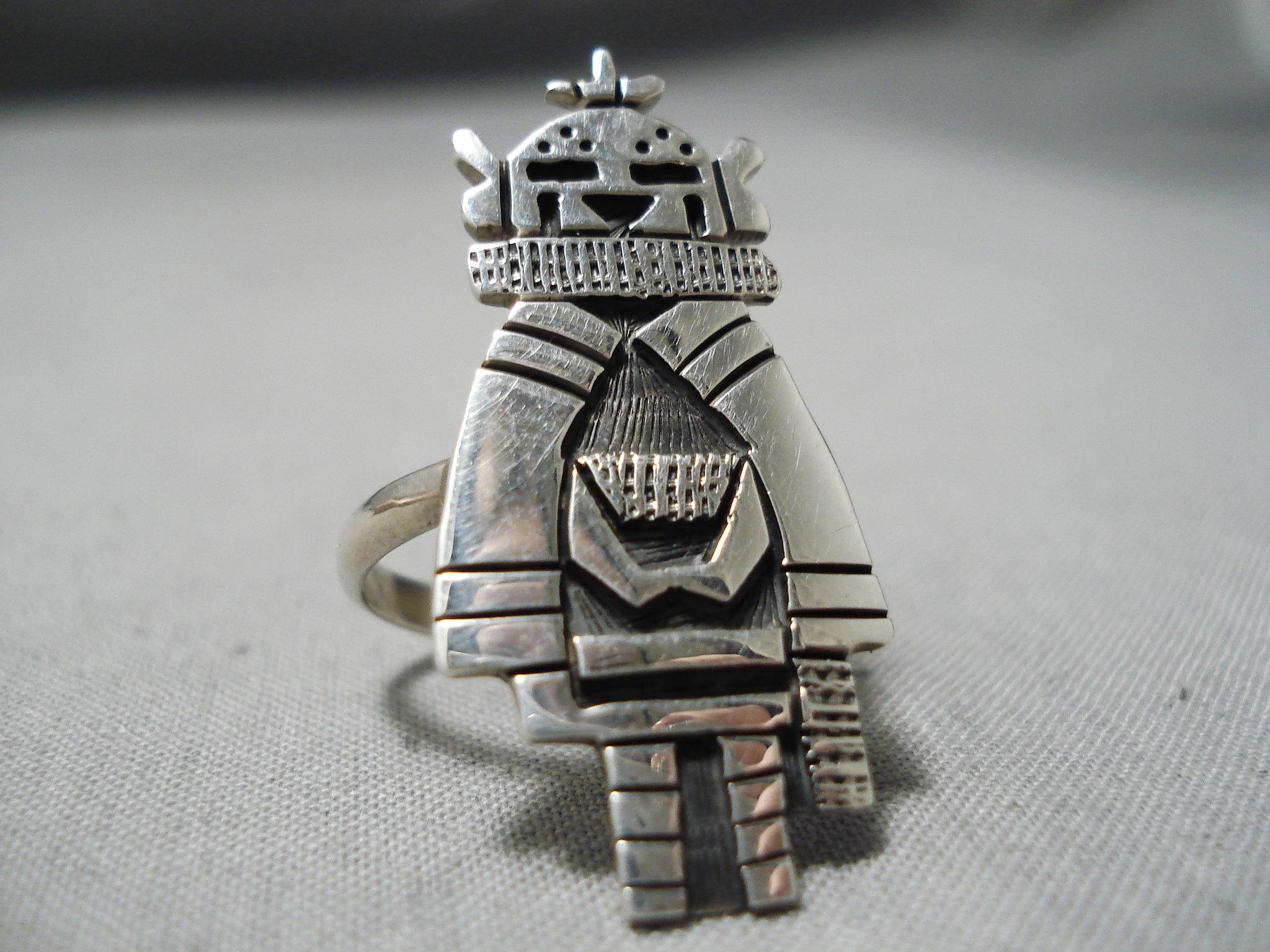 Important Vintage Hopi Sterling Silver Native American Kachina Ring ...