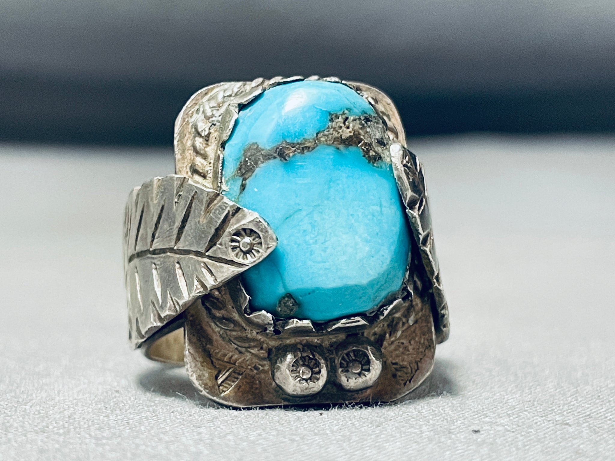 Morenci Teepee Vintage Native American Navajo Heavy 18 Gram Sterling S ...