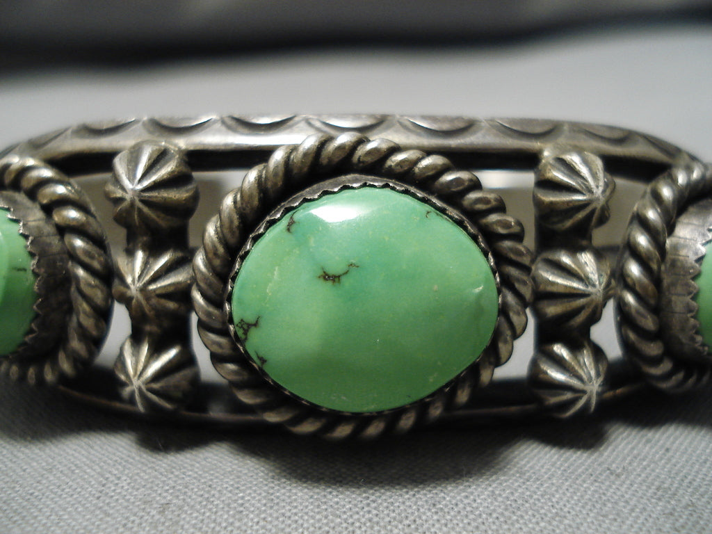 One Of Best Vintage Native American Navajo Orvil Jack Turquoise Sterli ...