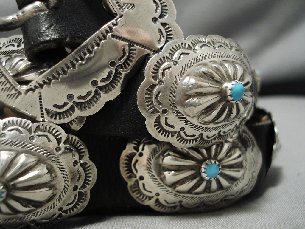 Concho Belt For Jeans!! Vintage Native American Navajo Sterling Silver ...