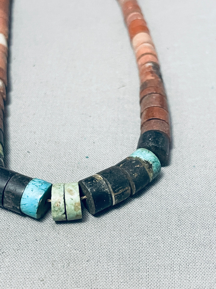 Native American Traditional Vintage Santo Domingo Turquoise Pipestone ...