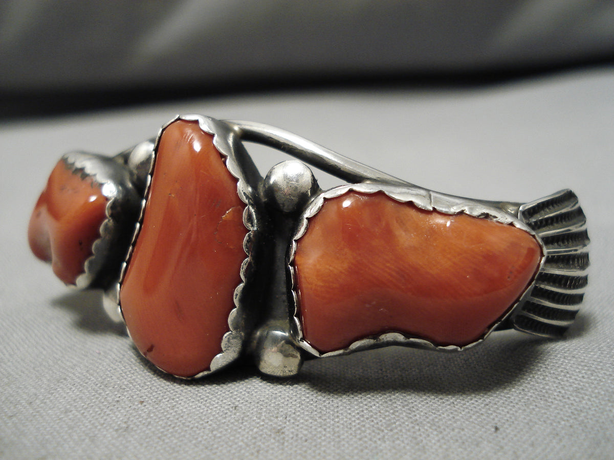 The Best Vintage Native American Navajo Verdy Jake Chunk Red Coral Ste ...