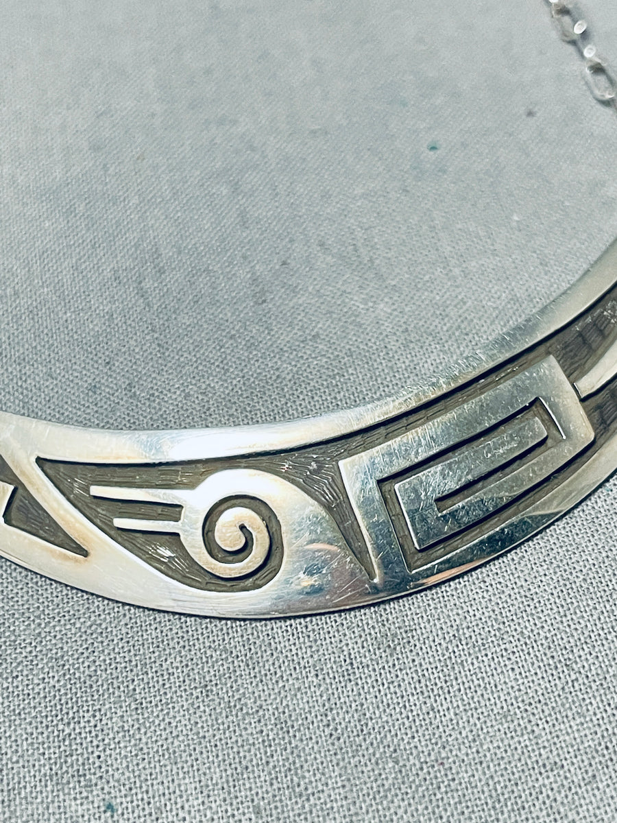 Amazing Native American Hopi Handcarved Sterling Silver Rug Designs Co ...
