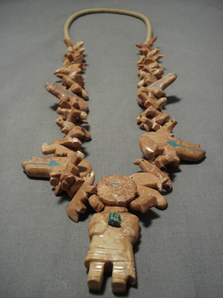 Incredible Vintage Navajo Pipestone Native American Turquoise Necklace ...