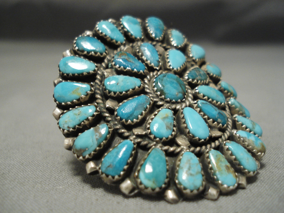 Superior Red Tso Teardrop Turquoise Vintage Native American Navajo Sun ...