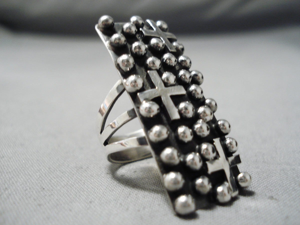 Marvelous Navajo Sterling Silver Crosses Ring Native American – Nativo Arts