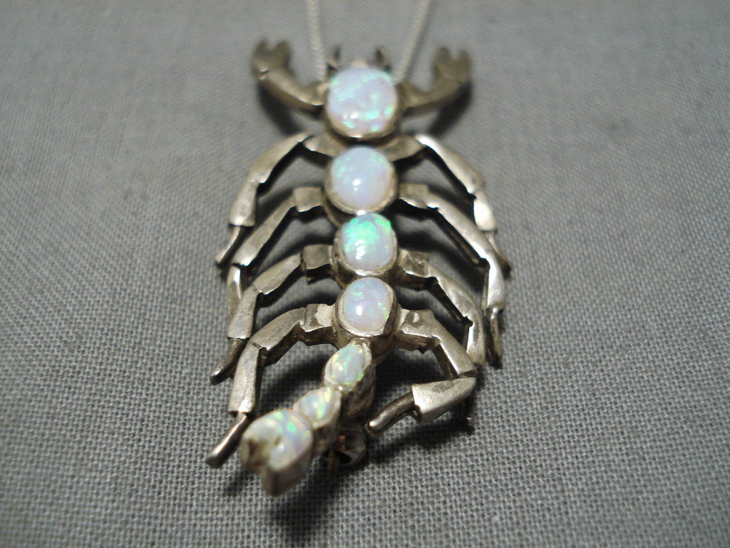 Magnificent Native American Navajo Scorpion Pin Pendant Chain Necklace ...