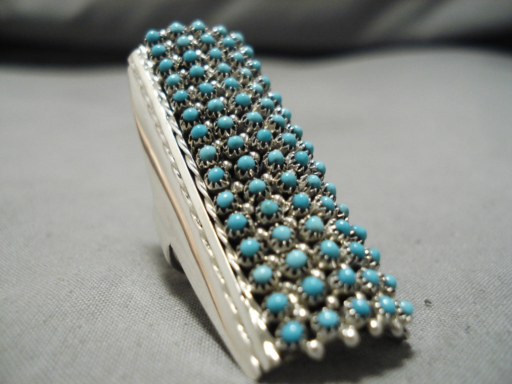 One Of The Tallest Native American Zuni Snake Eyes Turquoise Sterling ...