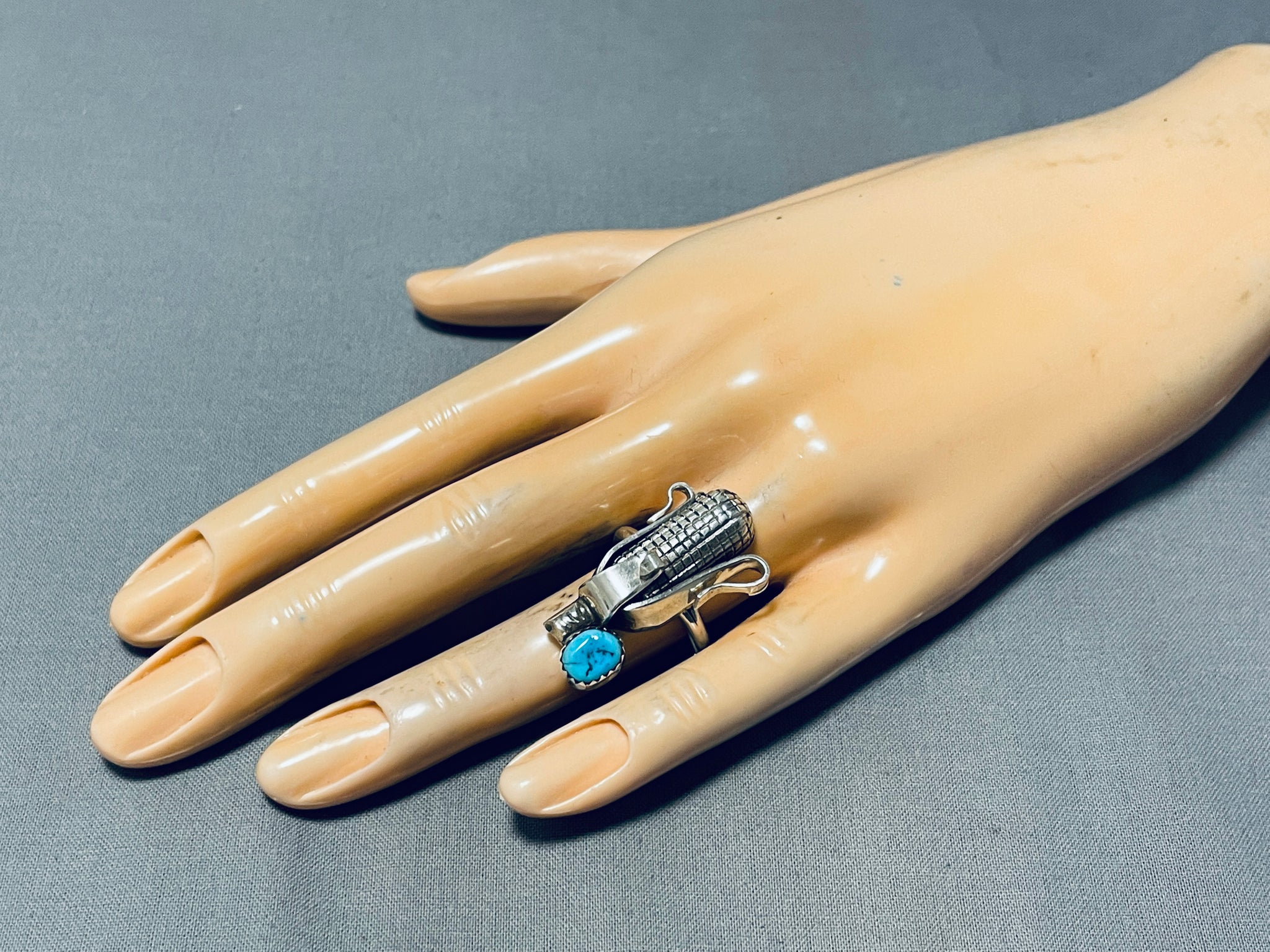 Whimsical Corncob Native American Navajo Morenci Turquoise Sterling Si ...