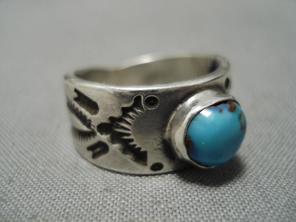 Important Native American Navajo Jeanette Dale Bisbee Turquoise Sterli ...