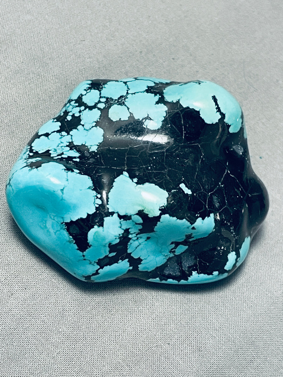 Native American Huge 143 Gram Vintage Spiderweb Turquoise Paper Weight ...