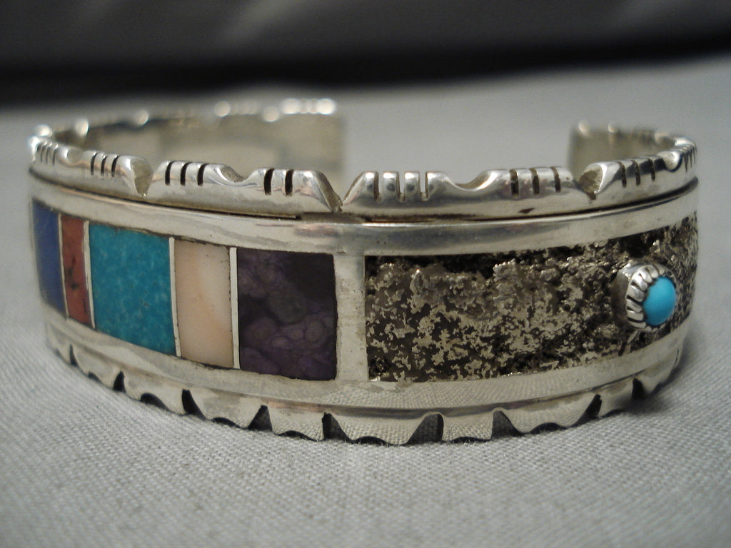 Native American Marvelous Vintage Jerry Begay Turquoise Coral Sterling ...