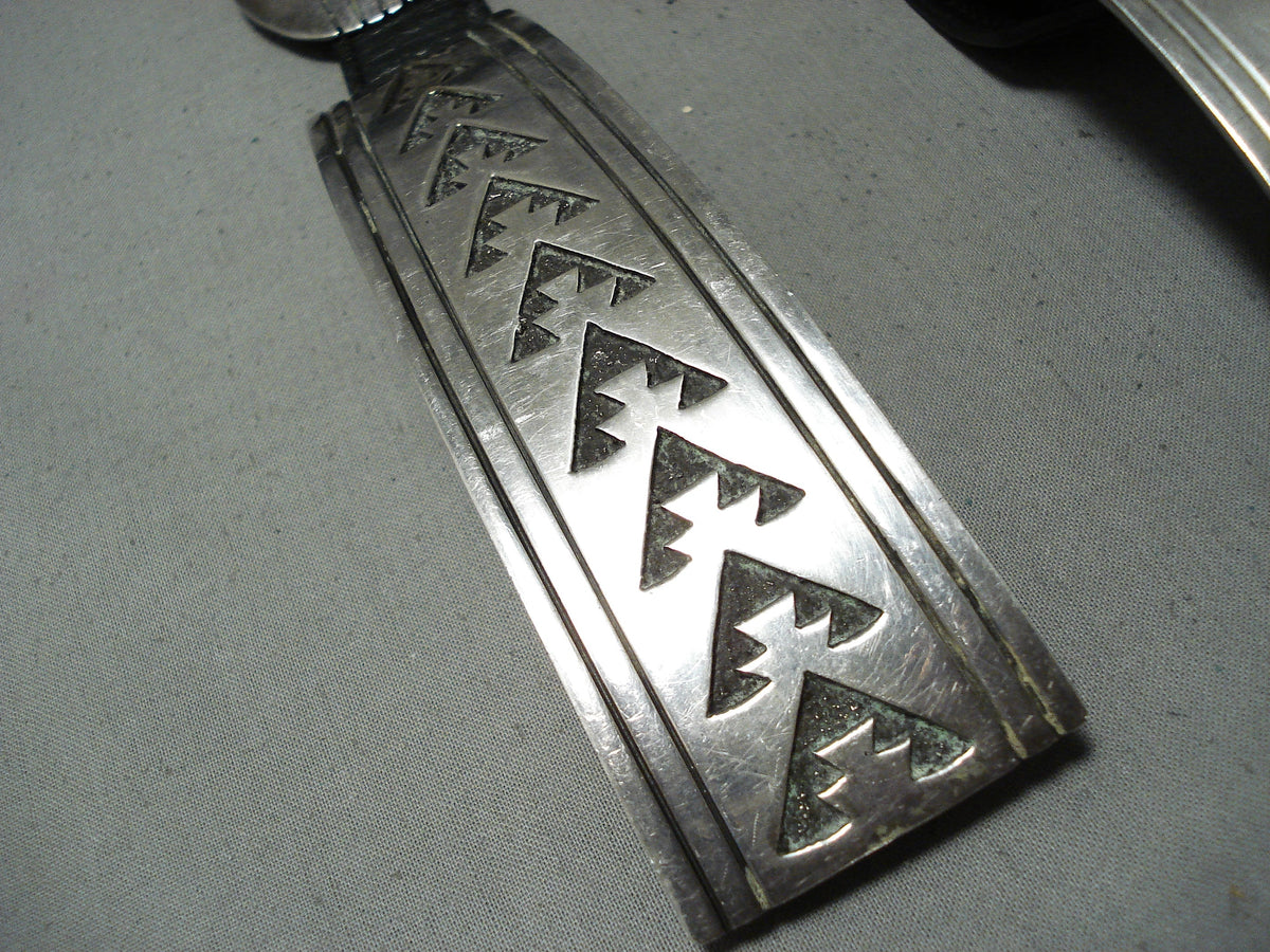 Authentic Vintage Native American Navajo Tommy Jackson 1987 Sterling S ...