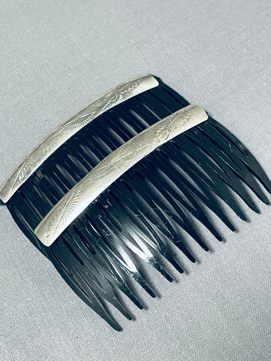 Beautiful Native American Navajo Sterling Silver Set Of Hair Combs ...
