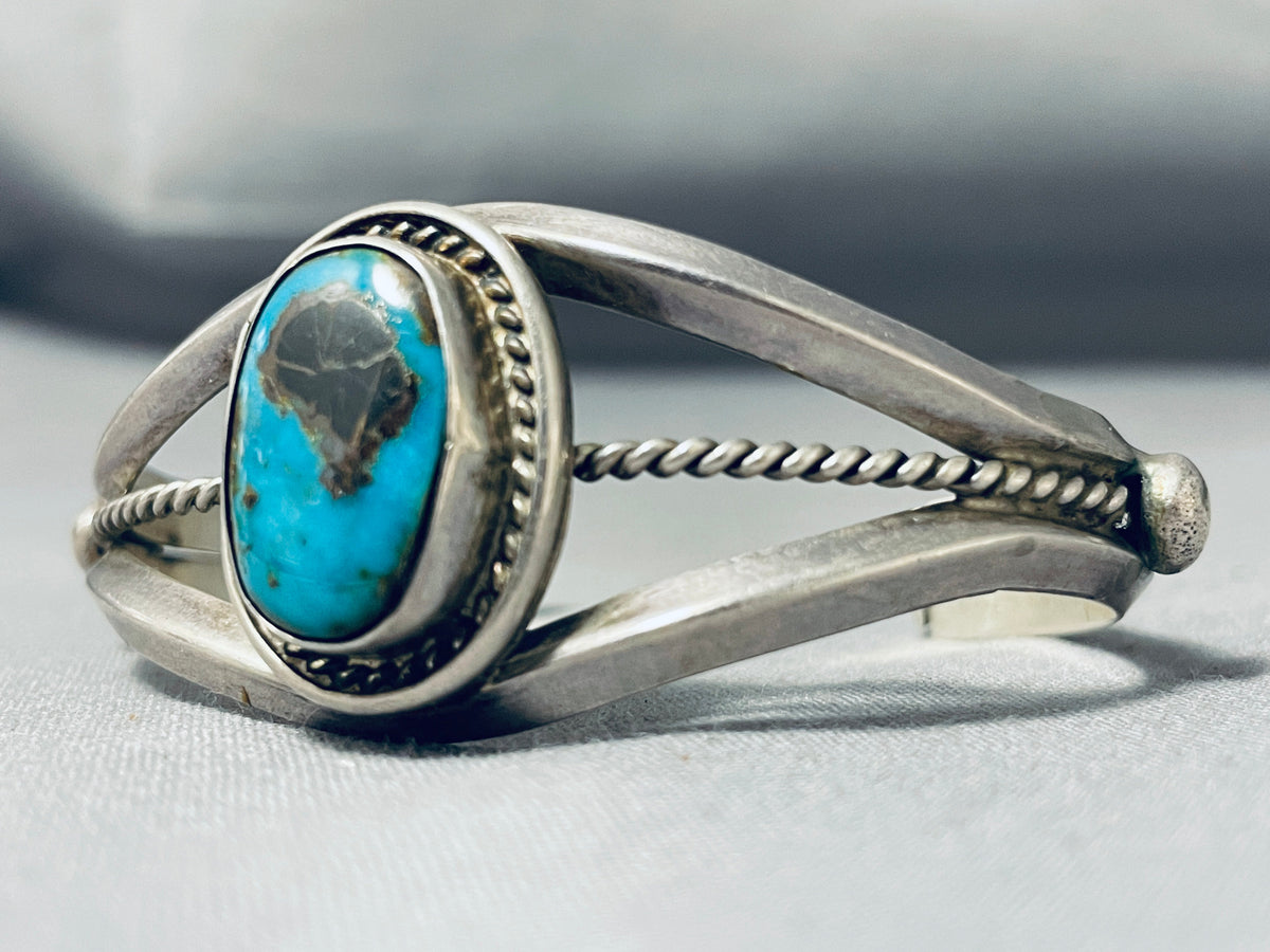 Fantastic Vintage Native American Navajo Bisbee Turquoise Sterling Sil ...