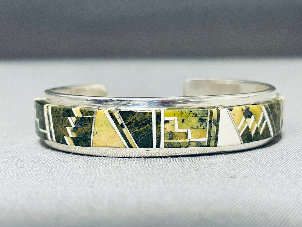 Important Tom Jackson Native American Navajo Extreme Inlay Sterling Si ...