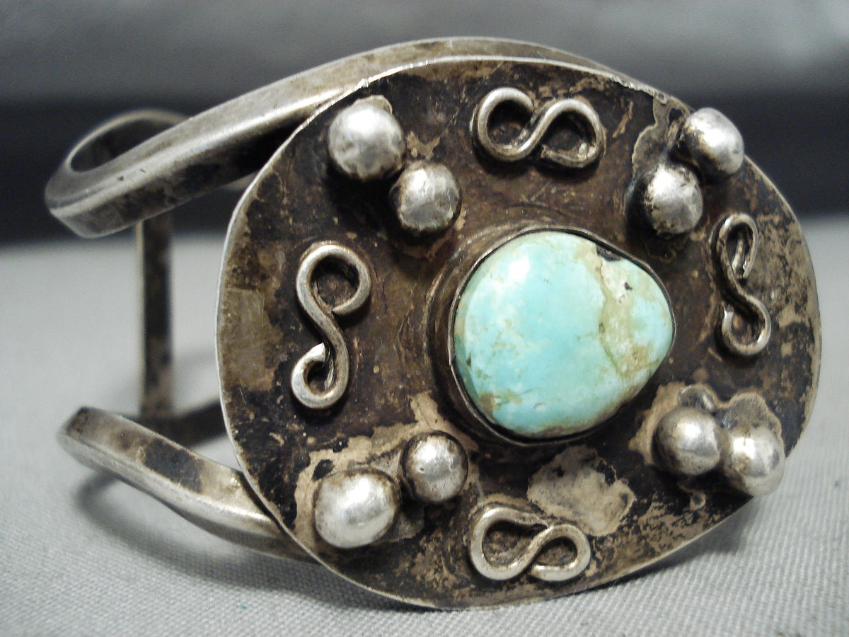 Infinity Sign Vintage Native American Navajo Royston Turquoise Sterlin ...