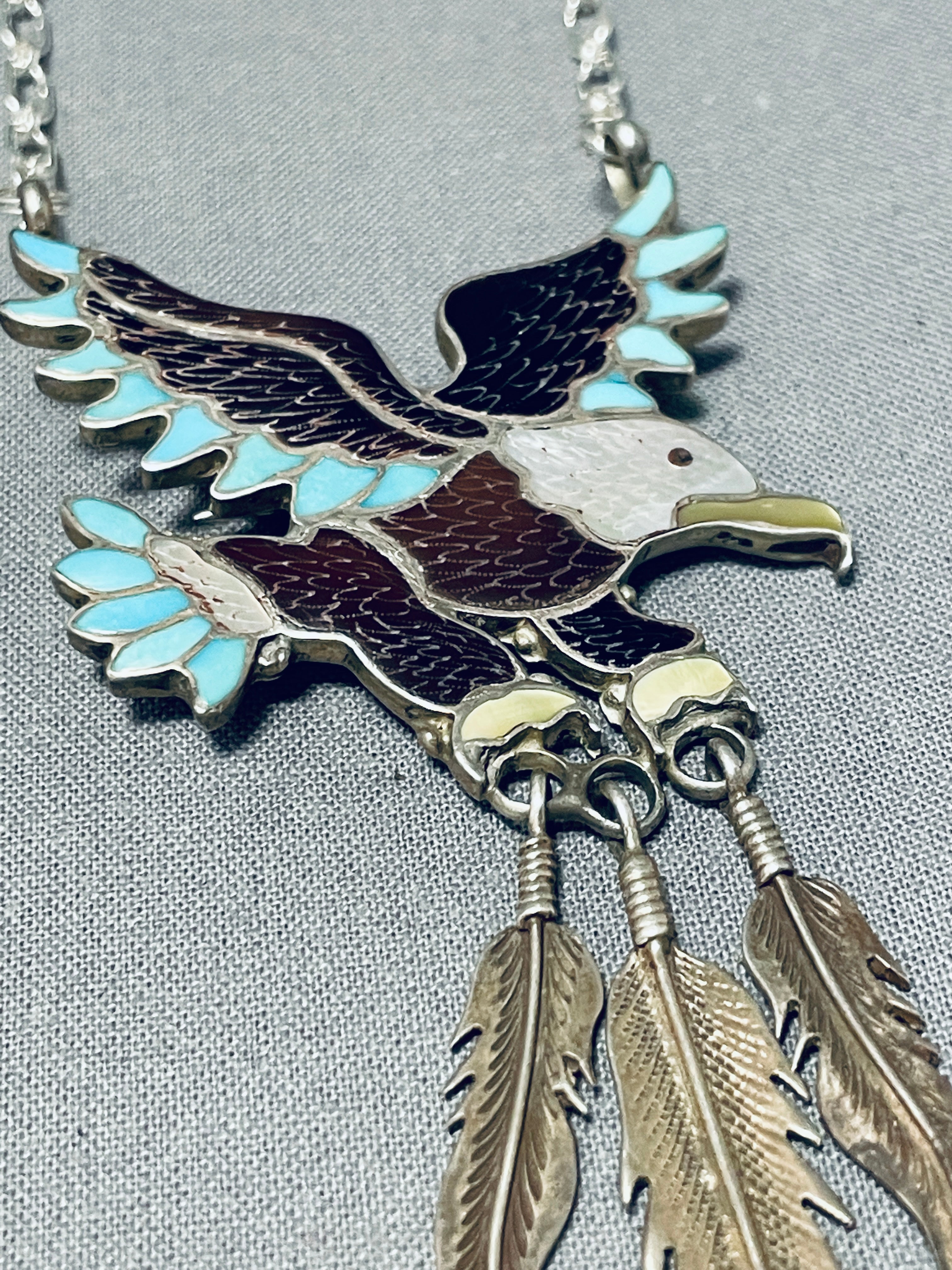 native american eagle necklace